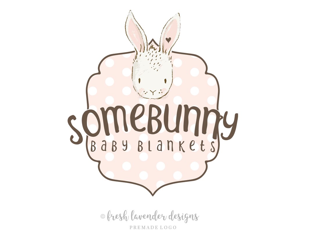 Premade Logo, Bunny Logo, Rabbit Logo, Custom Logo, Branding, Children ...