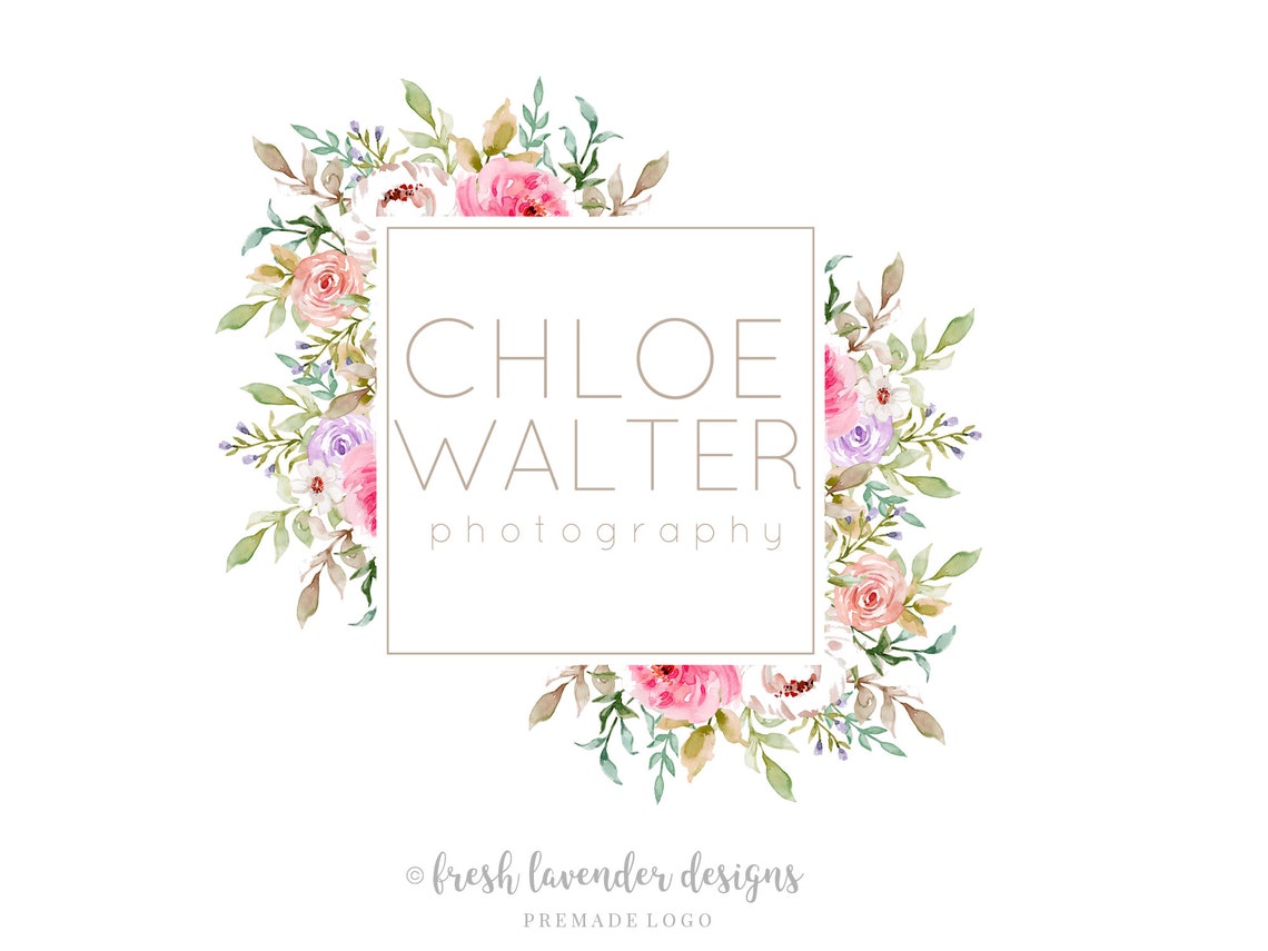 Wildflower Logo Custom Logo Premade Logo Logo With | Etsy