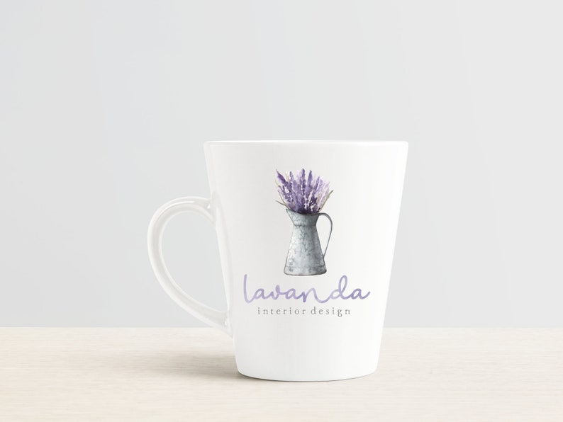 Custom Logo lavender Logo watercolor Floral Logo Watermark | Etsy