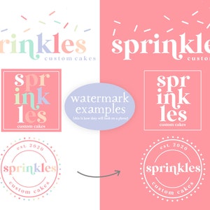 Custom Sprinkle Logo Branding Kit: Bakery Vintage Design - Etsy