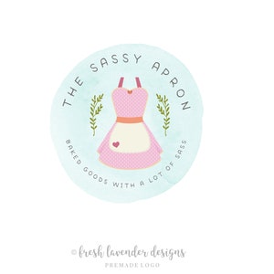 Apron Logo, Baking Logo, Custom Logo, Premade Logo, Logo Designer, Hand ...