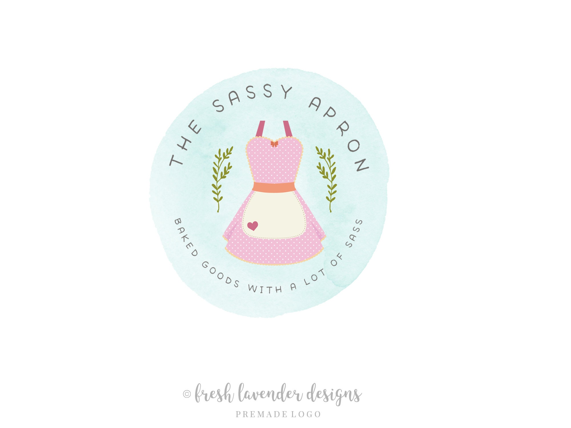Apron Logo Baking Logo Custom Logo Premade Logo Logo | Etsy