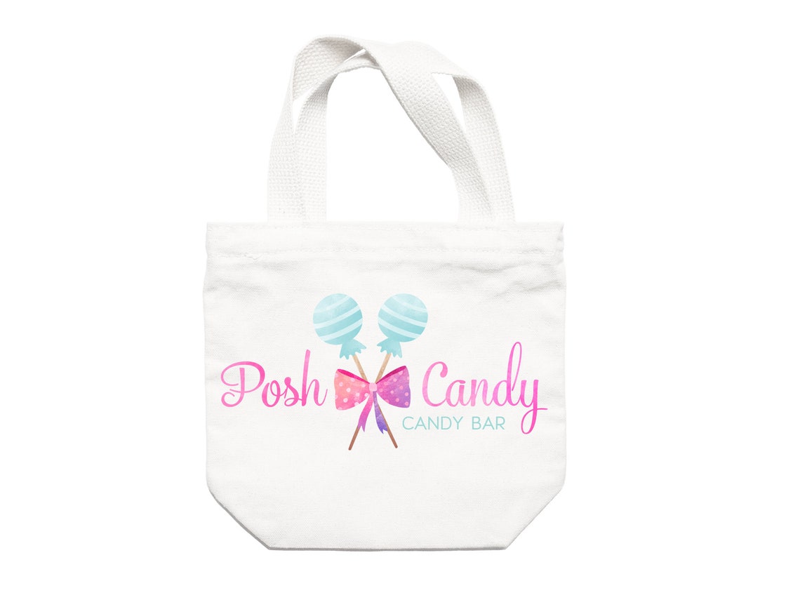 Candy Logo Custom Logo Design Watercolor Candy Candy Shop | Etsy