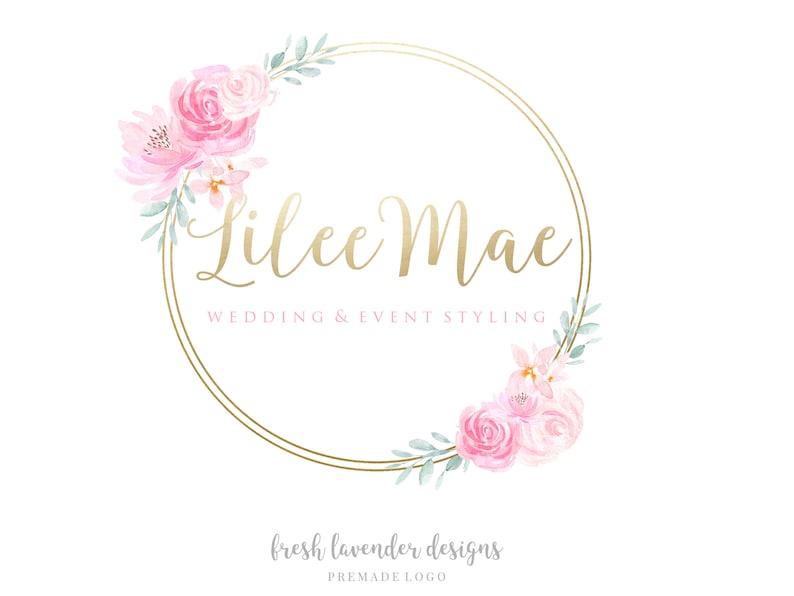 Logo personnalisé Logo de couronne rose florale Logo Shabby - Etsy France
