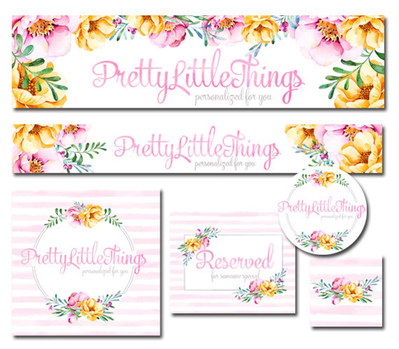 Custom Etsy Shop Set Premade Etsy Banner Avatar Set for Small - Etsy