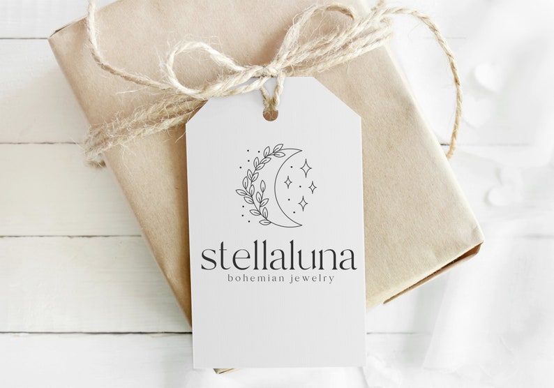 Celestial Logo, Moon Logo, Hand Drawn Logo, Alchemy Logo, Branding ...