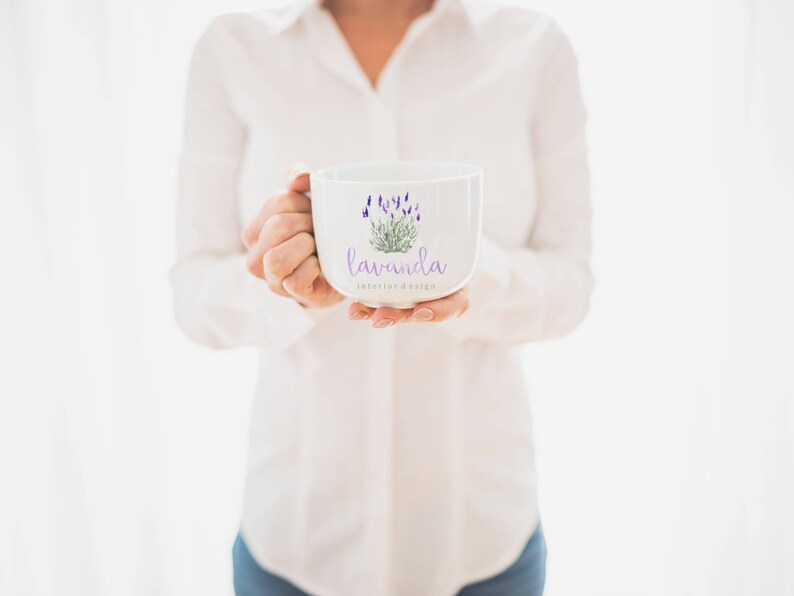 Custom Logo Lavender Logo Watercolor Floral Logo Watermark | Etsy