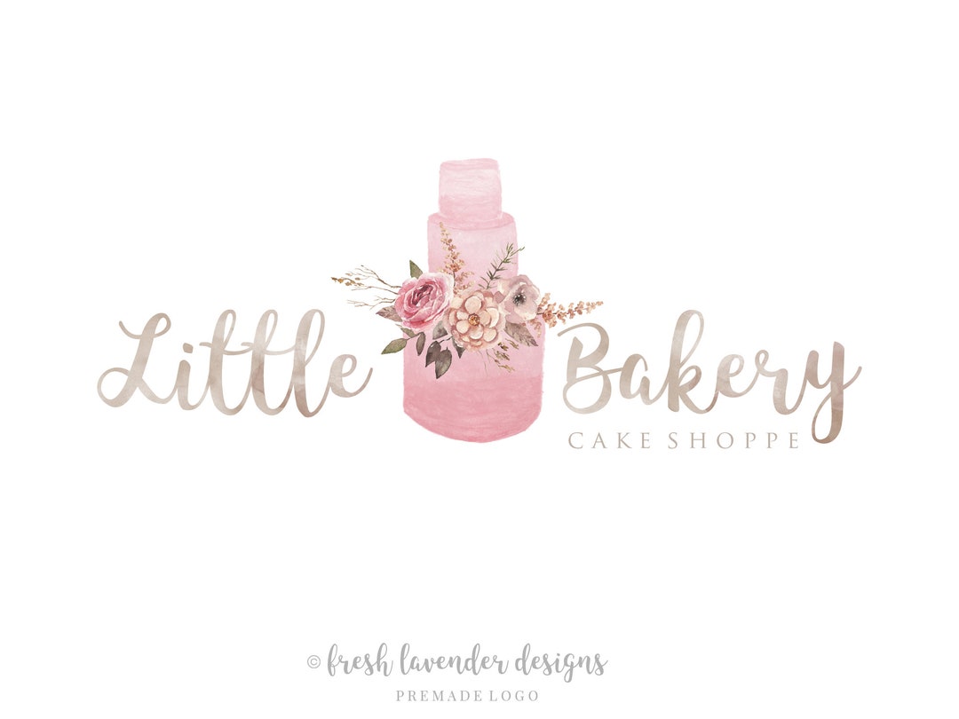 Cake Logo, Premade Logo, Custom Logo, Logo Design, Bakery Logo, Baker ...