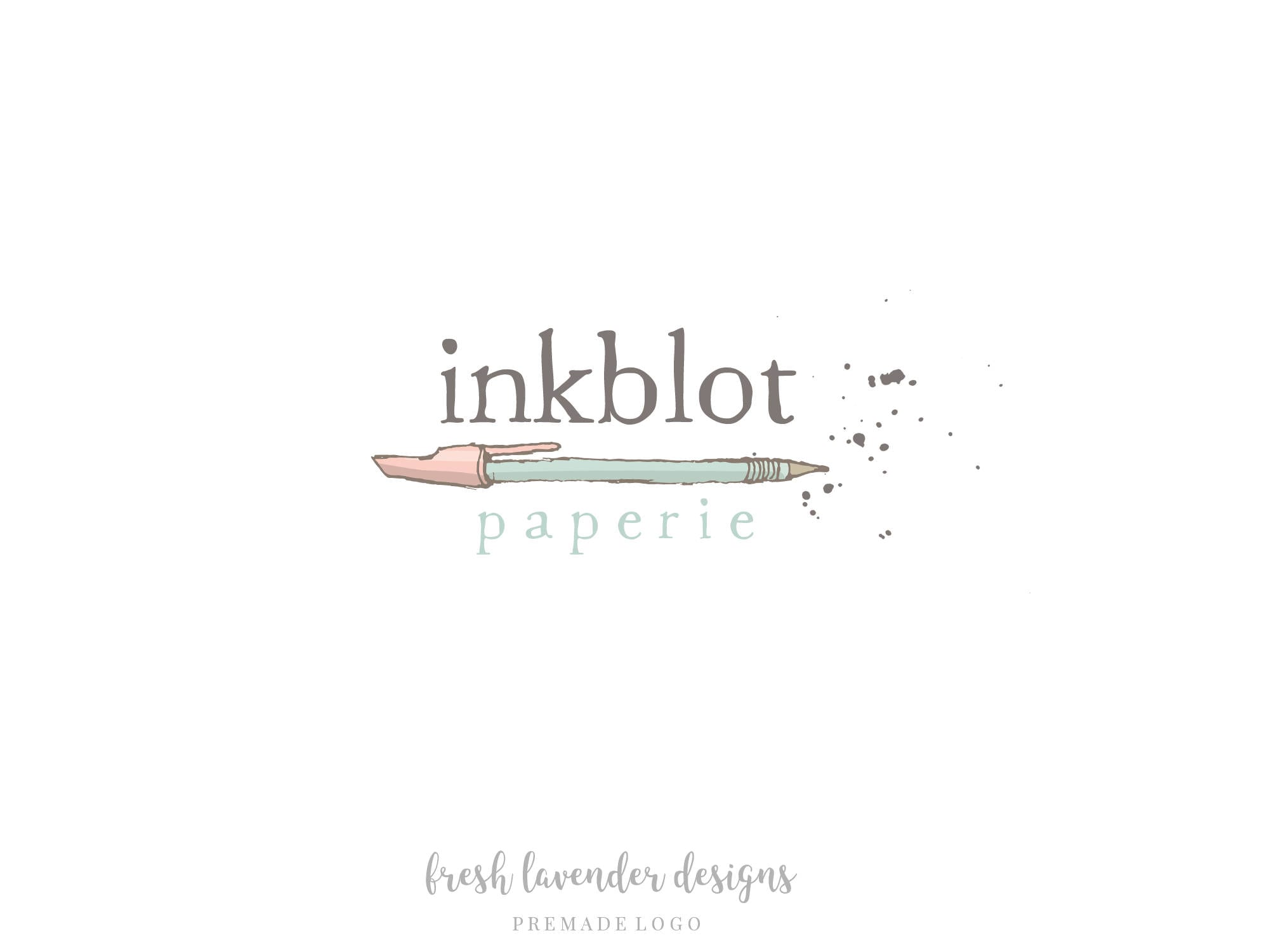 Inkblot Logo Design - Etsy