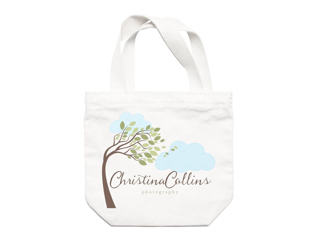 Tree Logo Blowing Tree Logo Logo With Tree Custom Logo | Etsy