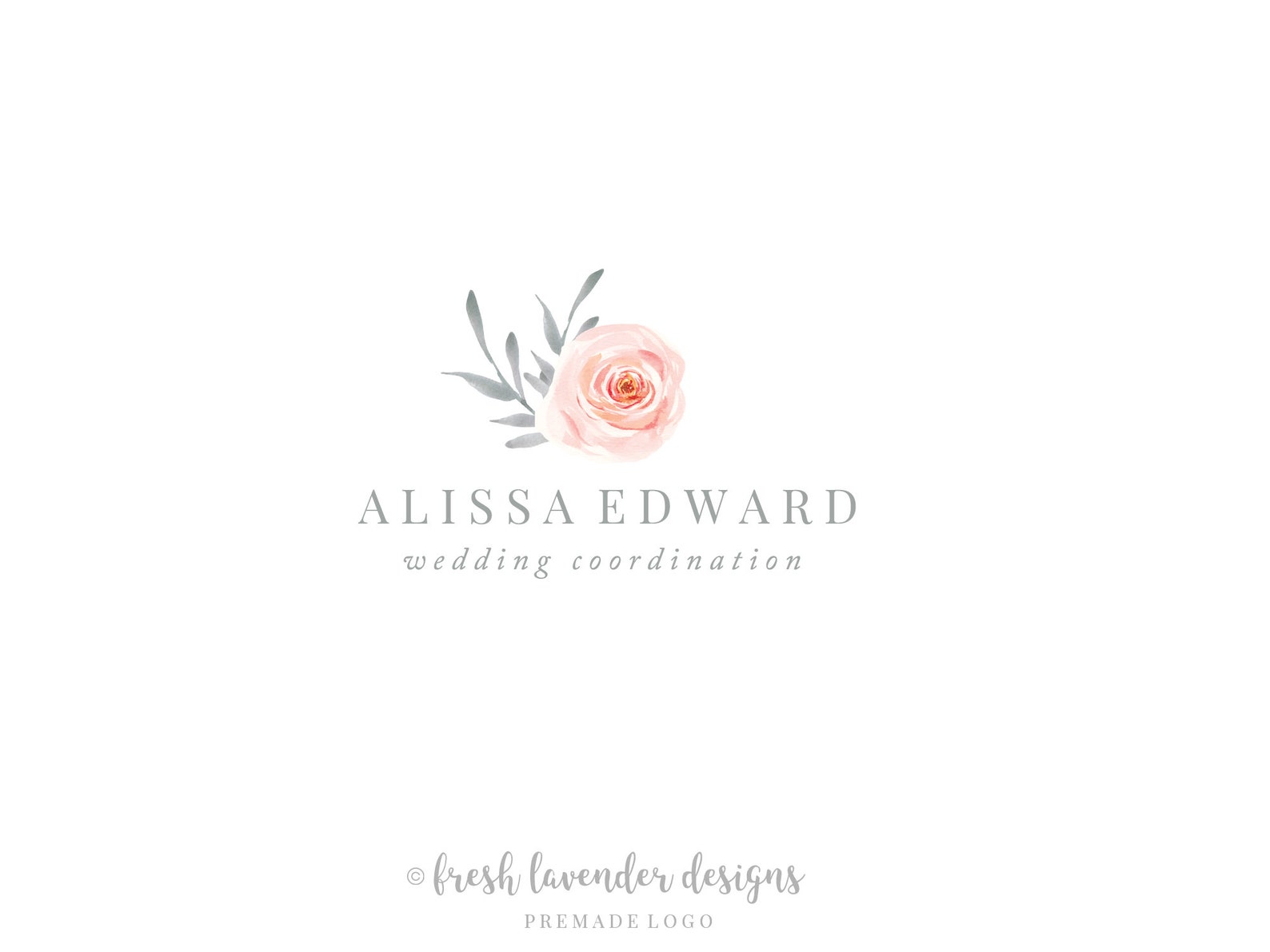 Rose Logo Custom Logo Premade Logo Logo Design Wedding - Etsy