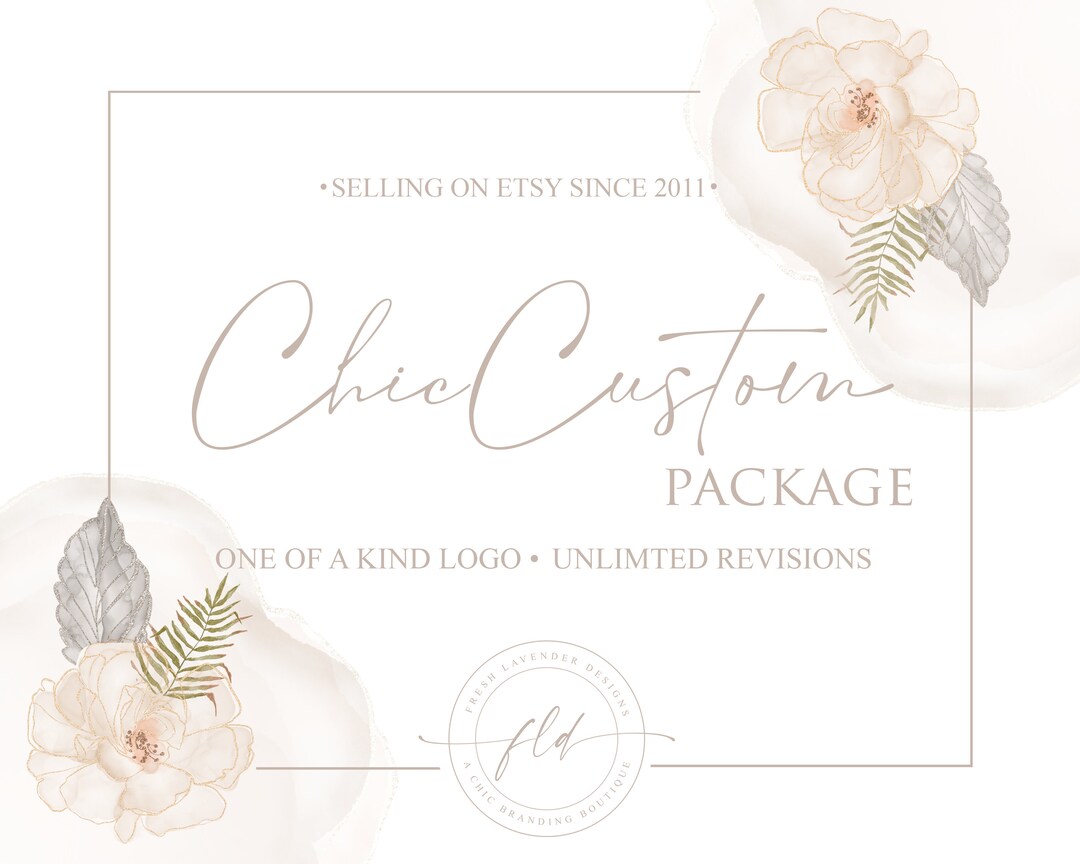 Logo Design Package Custom Logo Design Business Logo Watercolor Logo ...