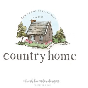 Cottage Logo, Farm Logo, Custom Logo, Premade Logo, Country Logo ...