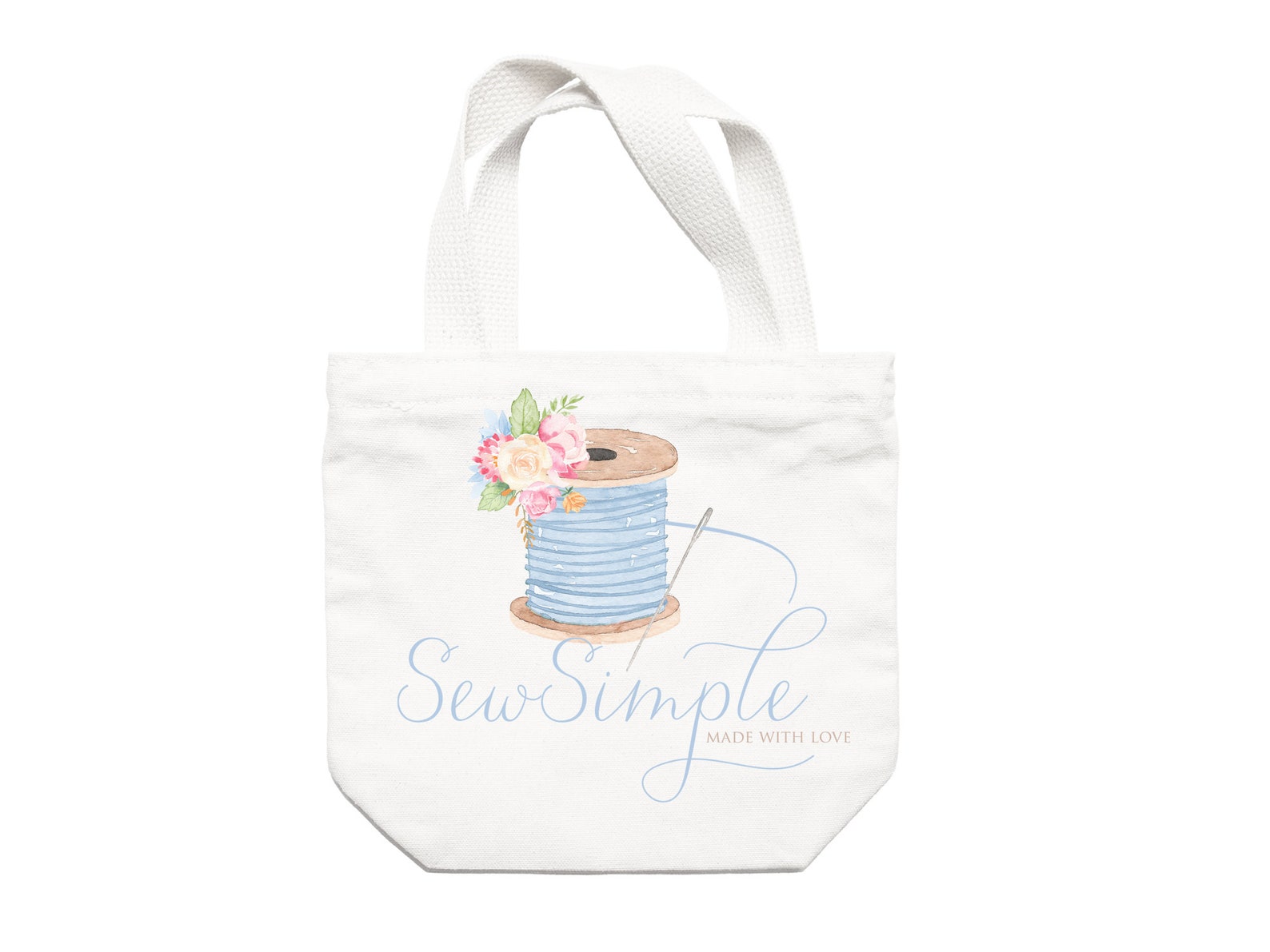 Custom Logo, Custom Sewing Logo, Watercolor Sewing Logo, Knitting Logo ...