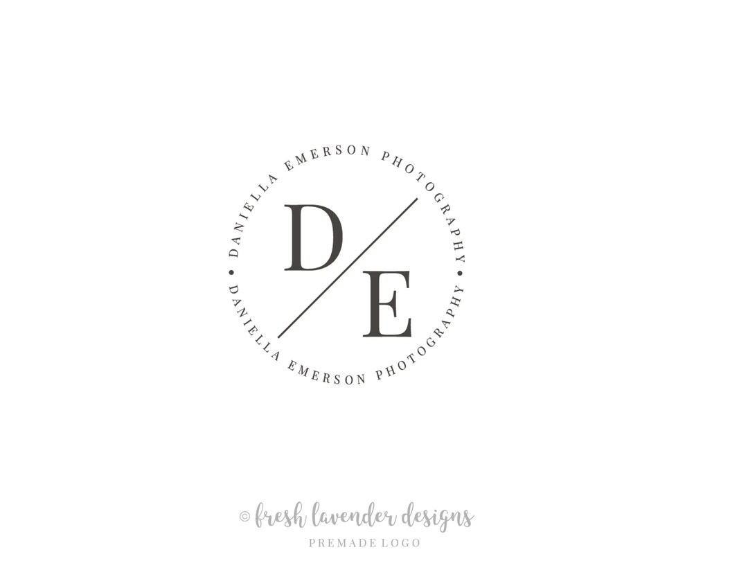 Monogram Logo, Masculine Logo, Custom Logo, Premade Logo, Text Only ...