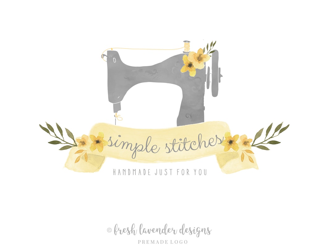 Sewing Logo, Premade Logo, Custom Logo, Sewing Machine Logo, Logo ...