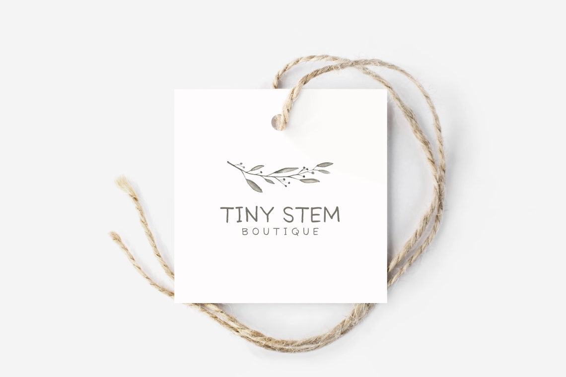 Twig Logo Design: Custom Branch Logo, Whimsical Branding - Etsy