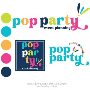 Party Logo, Colorful Logo, Custom Logo, Premade Logo, Events Logo ...