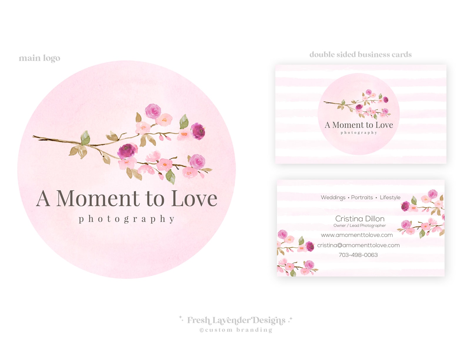 Logo Design Package - Custom Logo Design - Business Logo - Watercolor ...