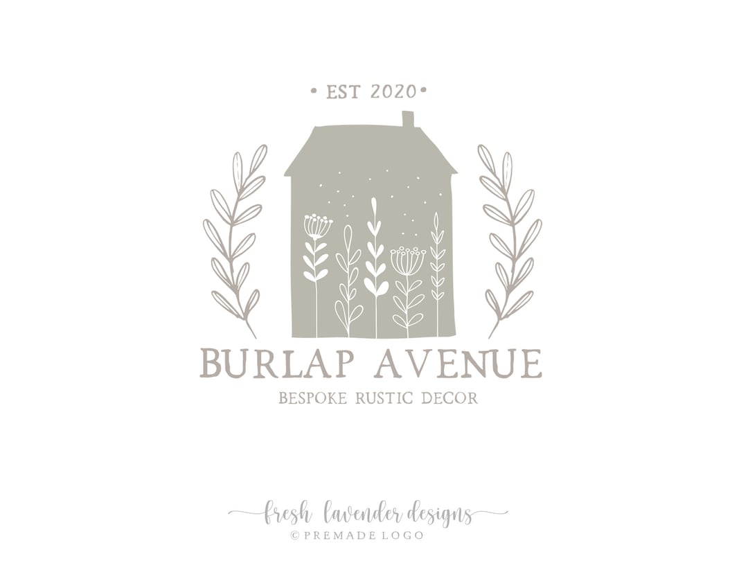 Rustic Cottage Logo Design: Custom Farmhouse Branding (PNG, JPG) - Etsy