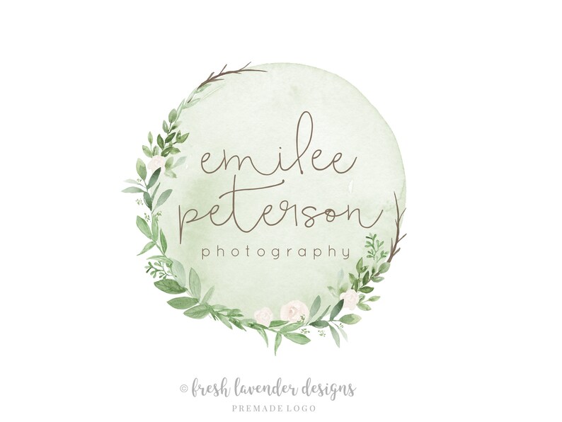 Custom Logo Design Foliage Logo Organic Logo Custom | Etsy