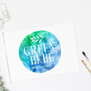 Organic Logo, Watercolor Logo, Custom Logo Design, Custom Logo, Earth ...