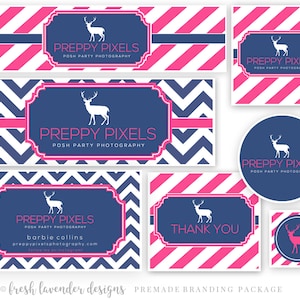 Branding Package, Preppy Branding, Marketing Package, Woodland Etsy ...