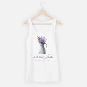 Custom Logo -lavender Logo -watercolor Floral Logo - Watermark ...