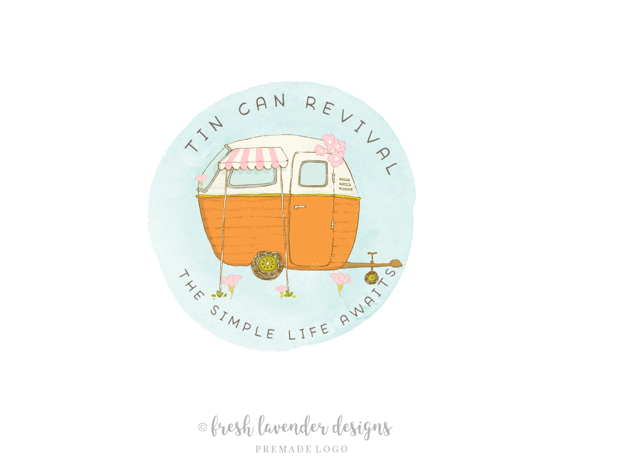 Caravan Logo Premade Logo Custom Logo Trailer Logo Hand | Etsy
