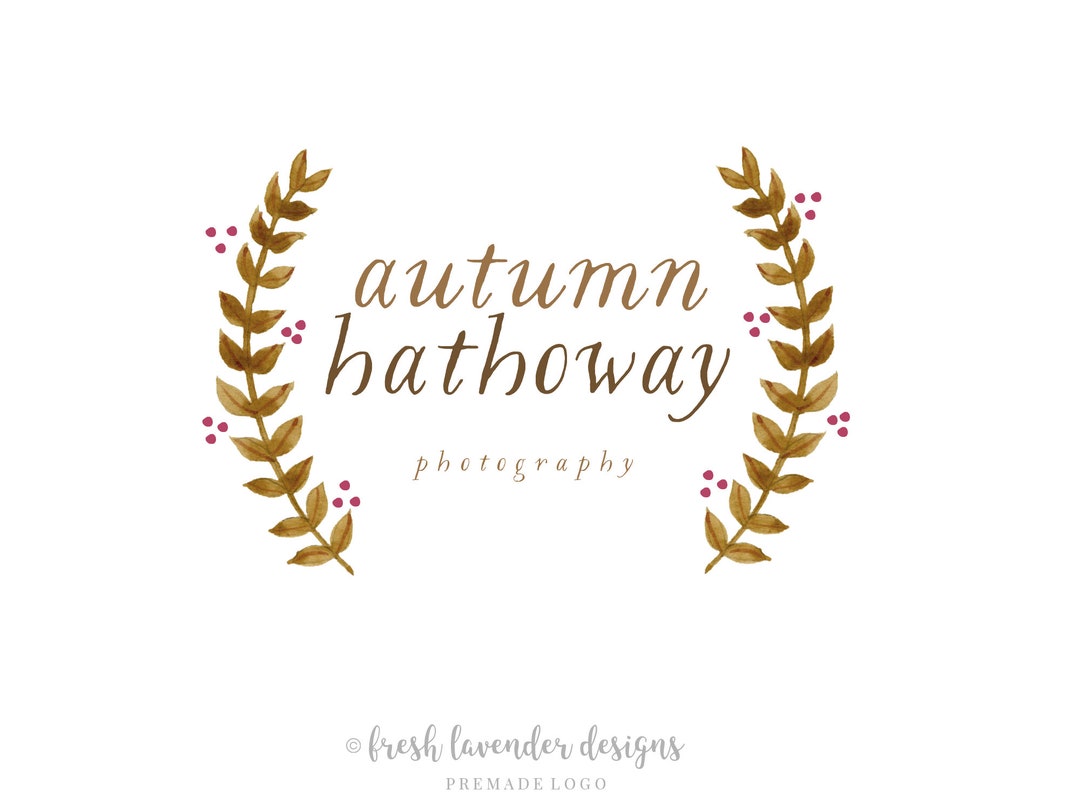 Autumn Logo, Custom Logo, Premade Logo, Logo Designer, Fall Logo, Wheat ...