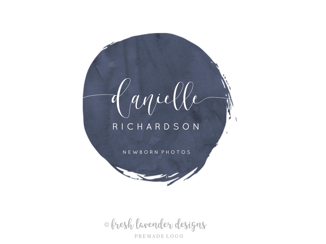 Inkblot Logo, Logo Design, Custom Logo, Premade Logo, Name Only Logo ...