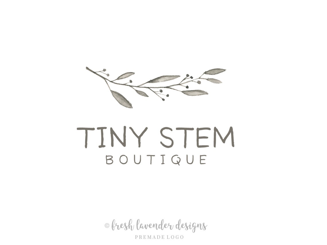 Twig Logo / Custom Logo / Baby Logo / Branch Logo / Premade | Etsy