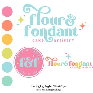 Colorful Retro Bakery Logo Design: Mini Branding Package - Etsy