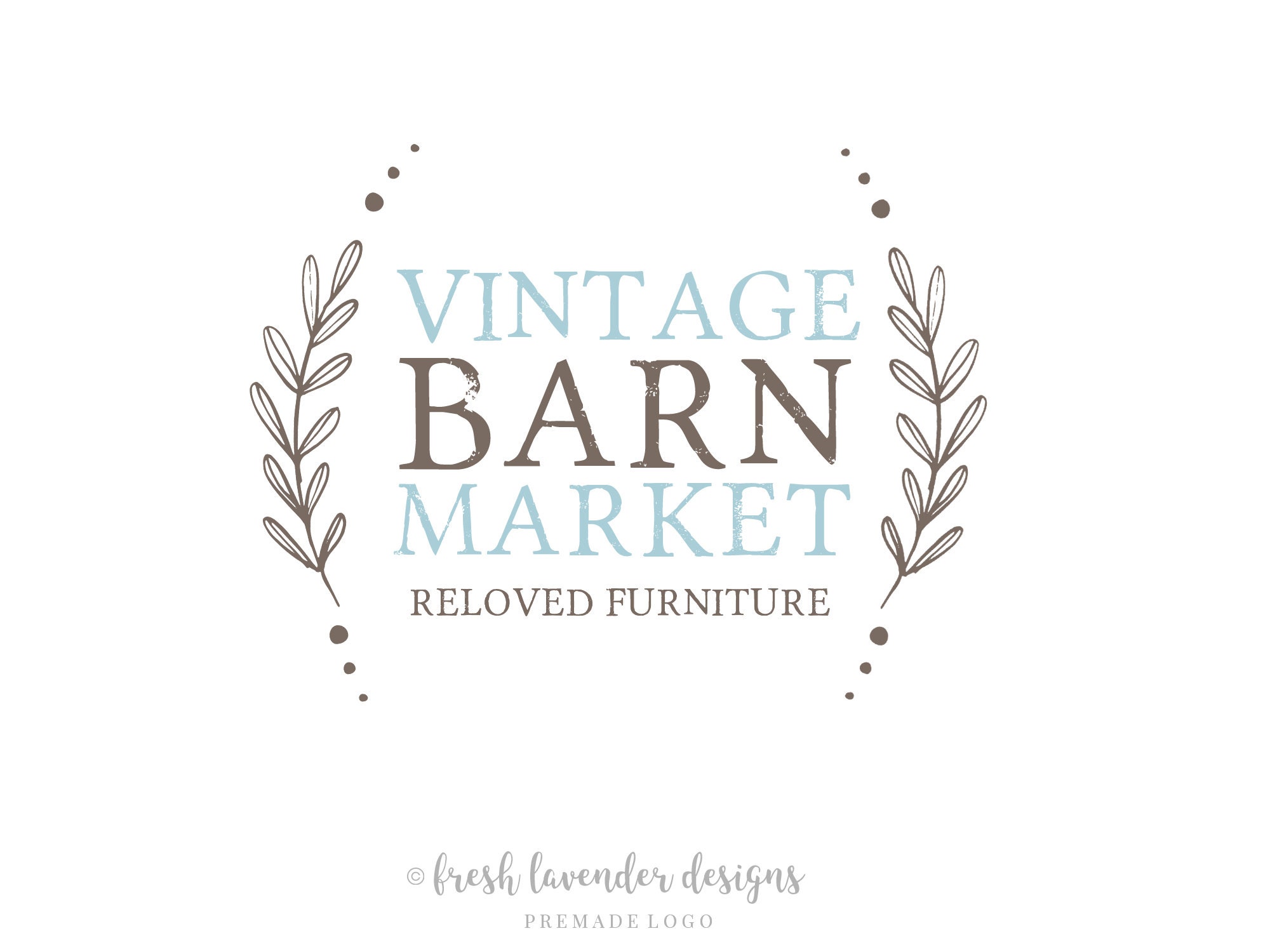Vintage Logo Stamped Logo Shabby Chic Logo Custom Logo | Etsy