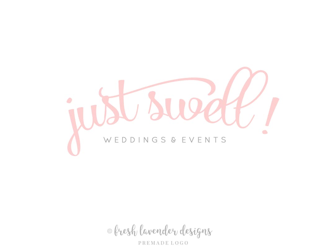 Calligraphy Logo, Wording Only Logo, Custom Log, Premade Logo, Logo ...