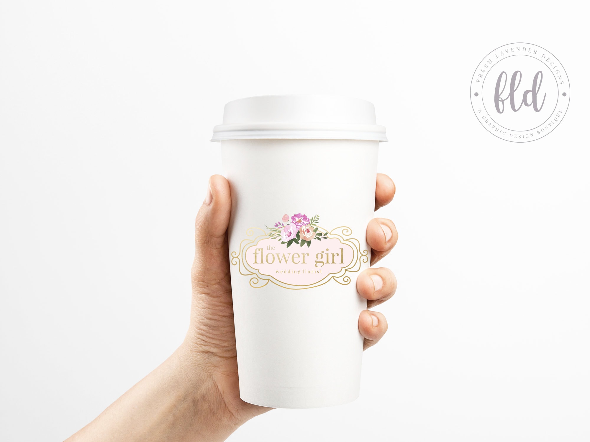 Floral Logo Premade Logo Florist Logo Custom Logo | Etsy