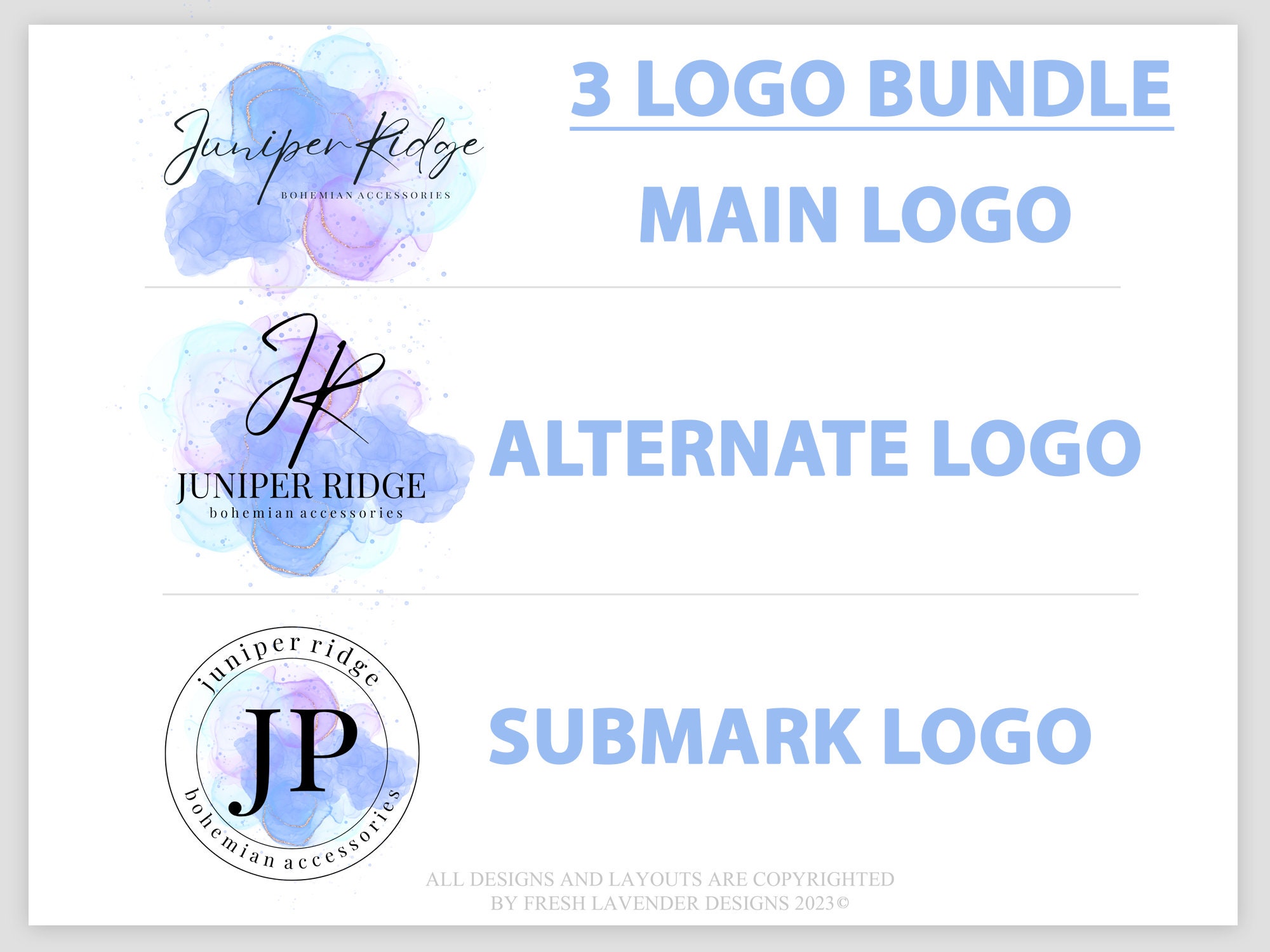 Ink Blot Logo: Editable Canva Template - Etsy