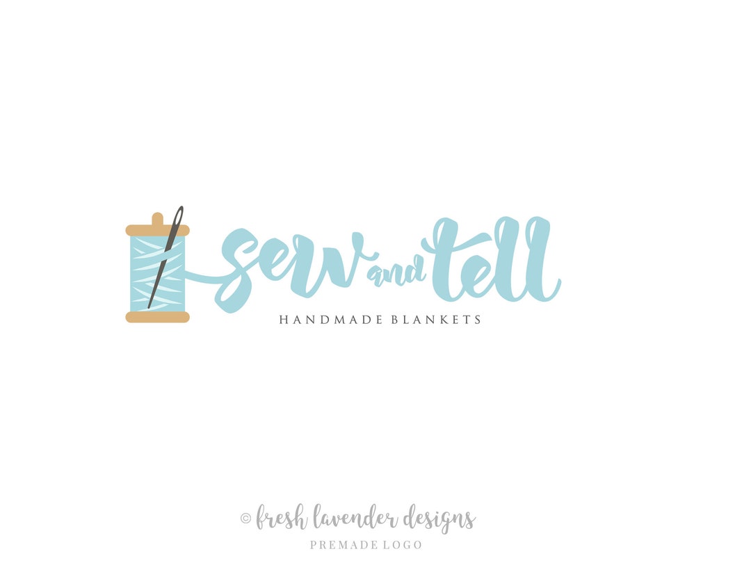Premade Logo, Sewing Logo, Custom Logo, Logo Design, Logo for Sewers ...