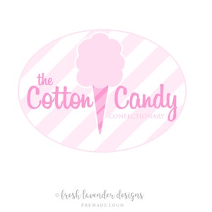 Cotton Candy Logo, Sweet Logo, Custom Logo, Logo Designer, Premade Logo ...