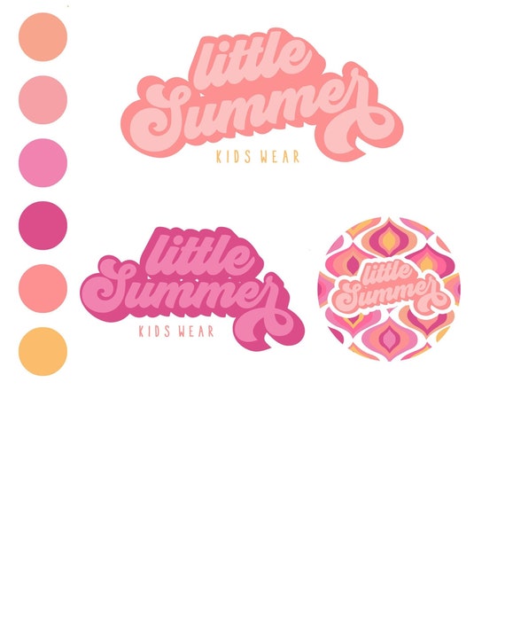 Custom Branding Bohemian Branding Kit Boho Retro Logo Text | Etsy