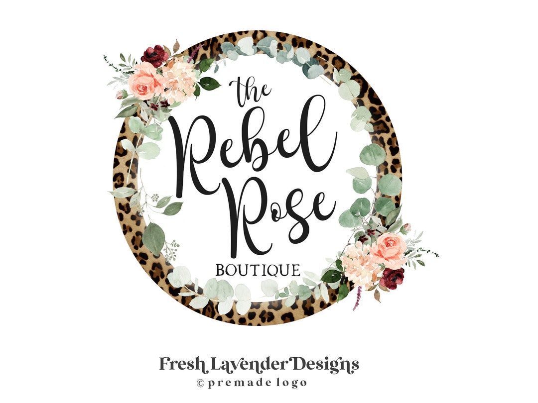 Gypsy Logo, Leopard Logo, Boho Logo, Bohemian, Branding, Custom Logo ...