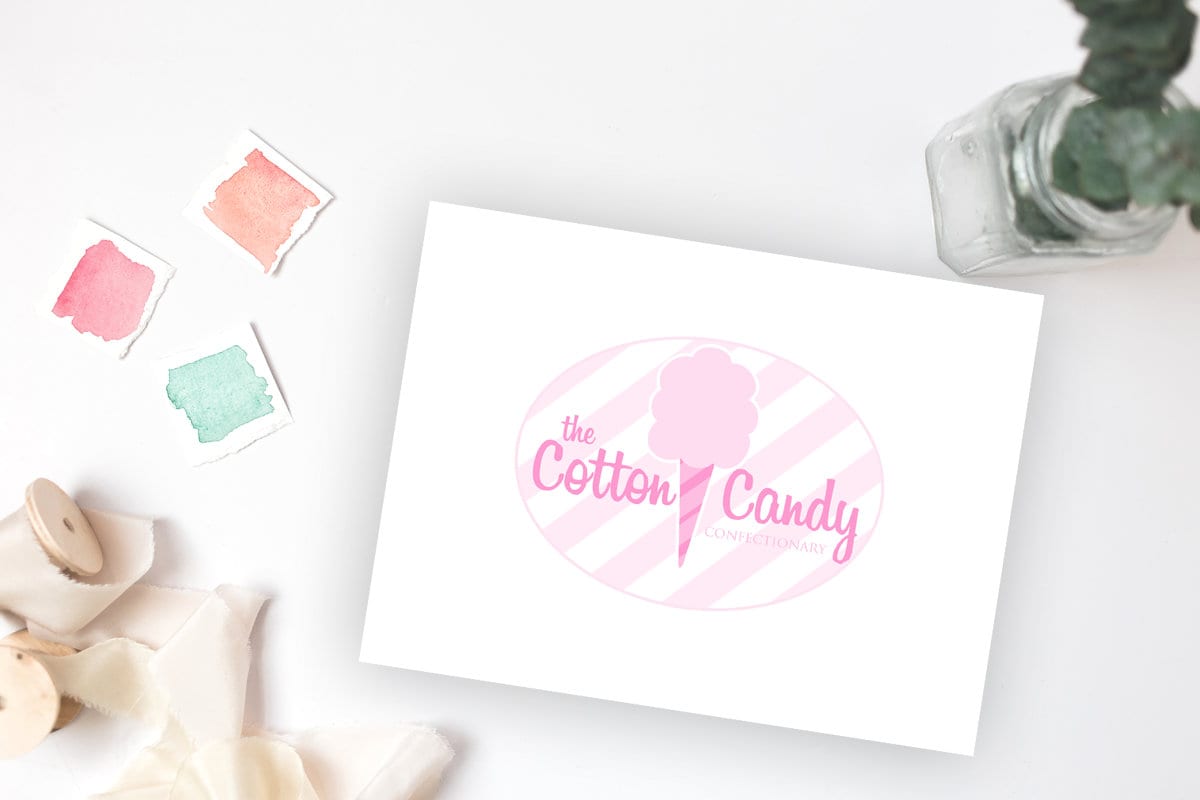 Cotton Candy Logo Sweet Logo Custom Logo Logo Designer | Etsy