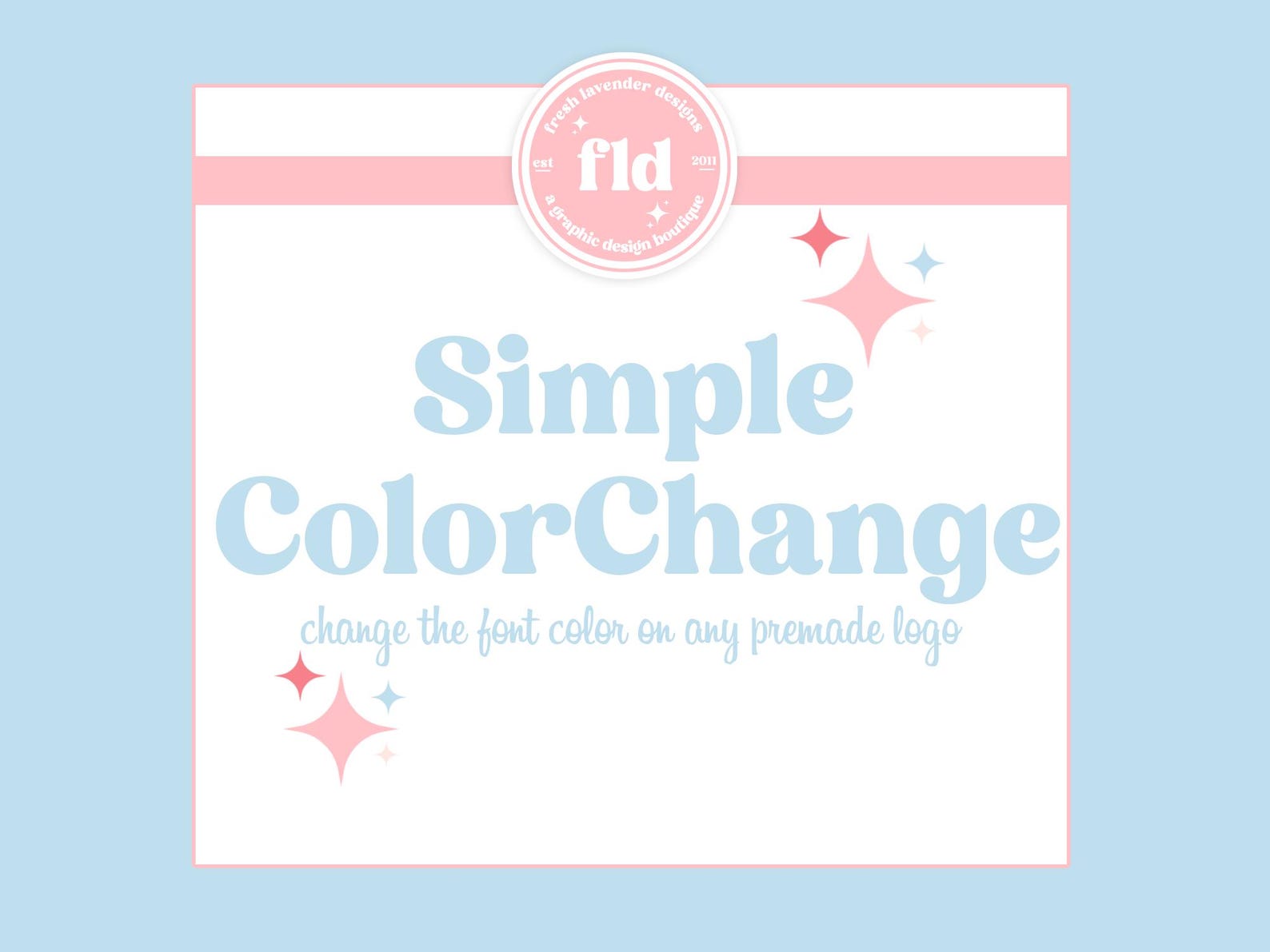 Simple Color Change OR Font Change on a Premade Logo - Etsy
