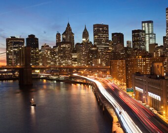 Harlem at Night Riverside Drive Viaduct NYC Bridge New | Etsy