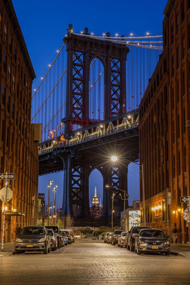 Manhattan Bridge From Brooklyn - Empire State Building - New York ...