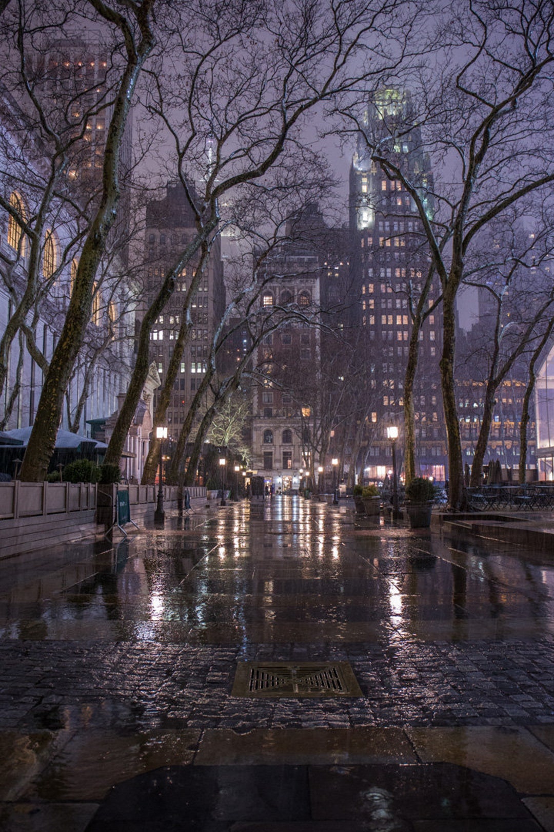 Bryant Park During the Rain - Magical New York in the Fog - New York at ...
