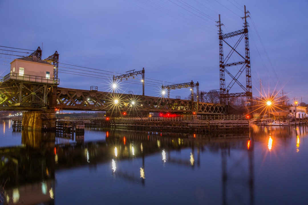 Norwalk River Bridge in Norwalk Connecticut - New England Photography ...