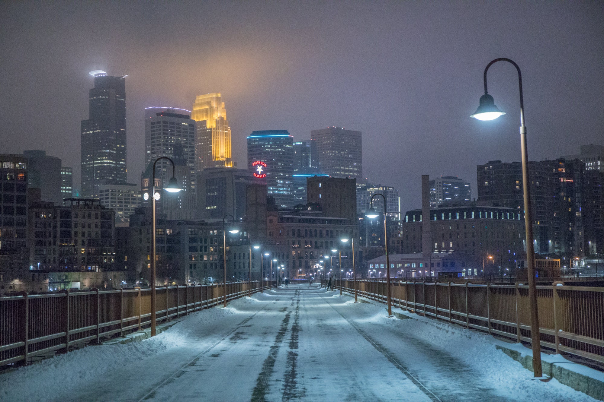 Stone Arch Bridge in the Middle of Winter Minneapolis in the - Etsy UK