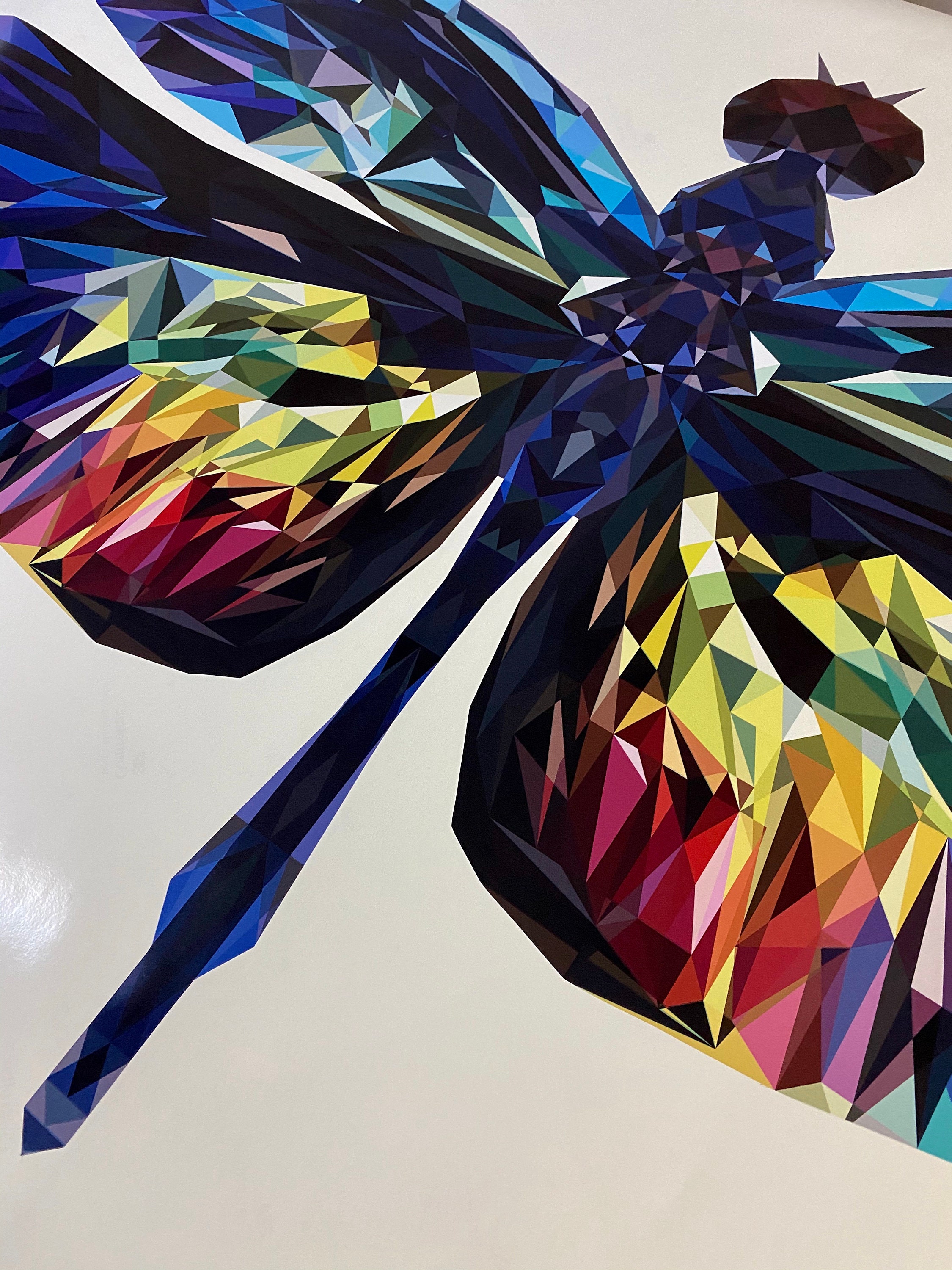 Dragonfly Decal, Vinyl Wall Decal, Polygonal Dragonfly, Geometric ...