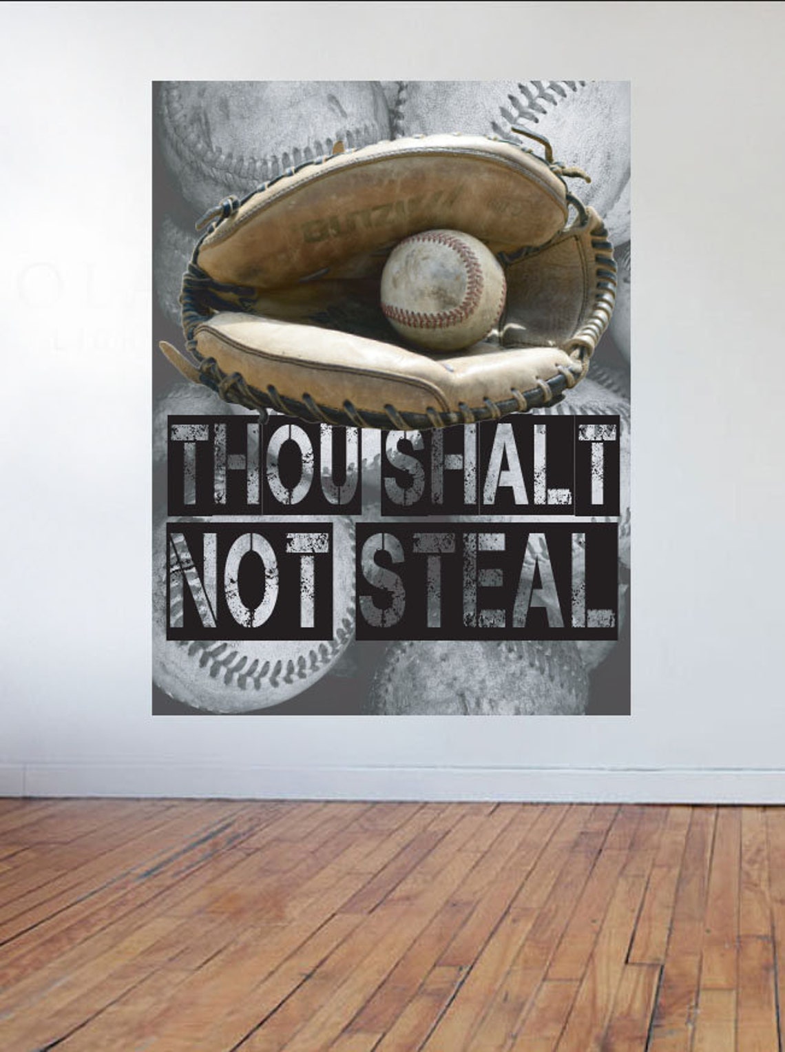 Baseball Decal Baseball Wall Sticker Baseball Catcher Decal - Etsy